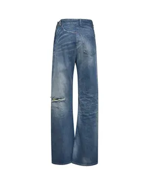 MAISON MARGIELA Twist Distressed Wide Leg Jeans
