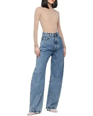 Alaïa High Neck Long Sleeve Bodysuit