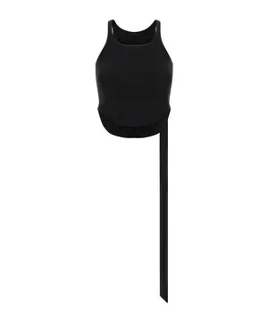 Rick Owens Basic Cropped Tank Top - Black