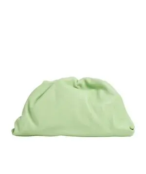 Bottega Veneta The Pouch Ruched Clutch Bag - Green