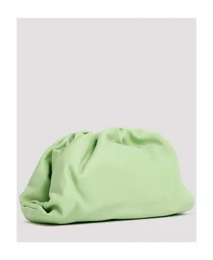 Bottega Veneta The Pouch Ruched Clutch Bag - Green