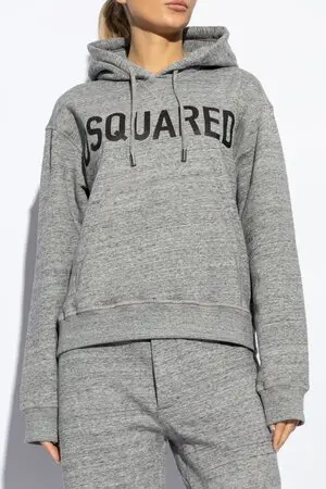 Dsquared2 Logo Printed Drawstring Hoodie