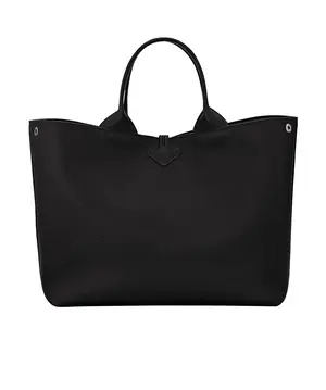 Longchamp Le Roseau Handbag With Bamboo Buckle - Black