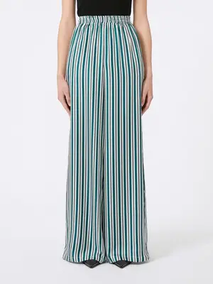 Max Mara Wide-fit Printed Silk Trousers