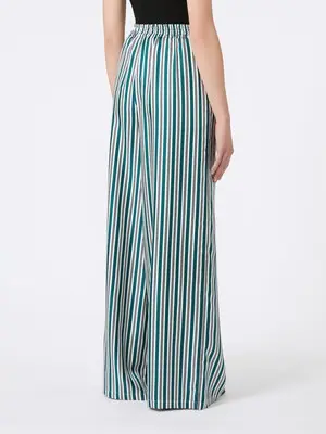 Max Mara Wide-fit Printed Silk Trousers