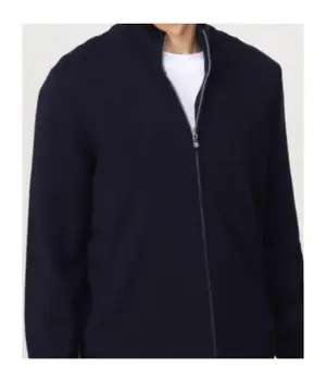 Brunello Cucinelli High Neck Zip-up Cardigan - Blue