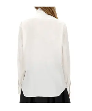 Moschino Long Sleeve Shirt With Bow Detail - White