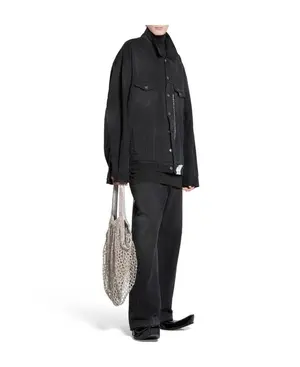 Balenciaga Collared Button-up Denim Jacket