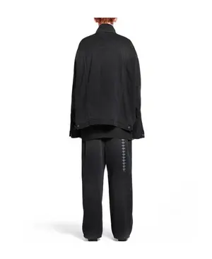 Balenciaga Collared Button-up Denim Jacket
