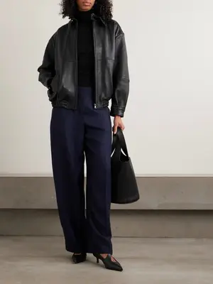 Nour Hammour Doran Patchwork Leather Jacket