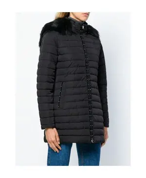 Emporio Armani Logo Down Jacket With Metal Pearl Embellishments