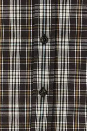 Bottega Veneta Short-sleeved Plaid Shirt - Black