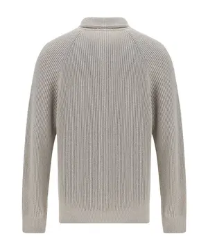 Brunello Cucinelli Buttoned Shawl Lapel Cardigan - Gray