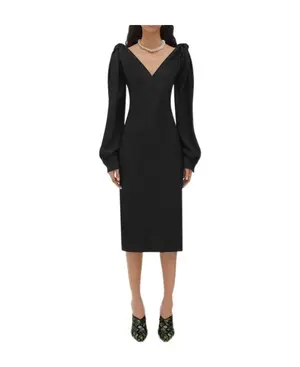 Bottega Veneta Midi Dress With Knot Detail