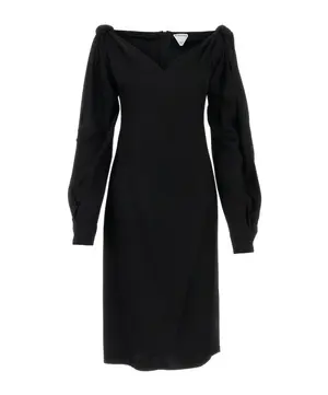 Bottega Veneta Midi Dress With Knot Detail - No