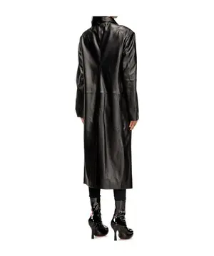 DIESEL® L-ancelot Long Padded Leather Coat