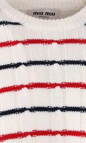 Miu Miu Oversized Striped Cashmere Sweater