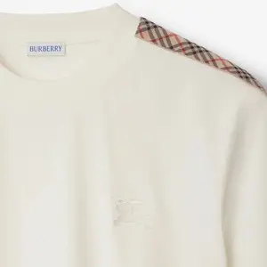 Burberry Logo Embroidered Crewneck T-shirt - Chalk