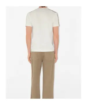 Burberry Logo Embroidered Crewneck T-shirt - Chalk