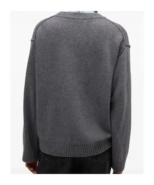 GANNI V-neck Long Sleeve Jumper - Black