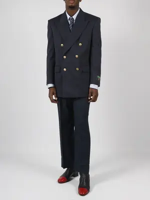 Gucci Double Breasted Tailored Blazer - Blue
