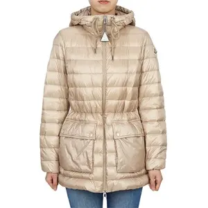 Moncler Jasmin Zip-up Quilted Jacket - Light Brown