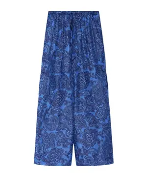 Zimmermann Wide-leg Printed Paisley Trousers - Blue
