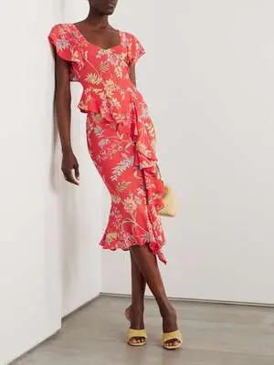 Etro Floral-print Crepe Midi Dress