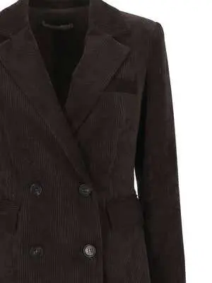 D.exterior Corduroy Double-breasted Blazer - Black