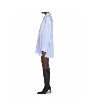 Off-White Striped Poplin Shirt Dress