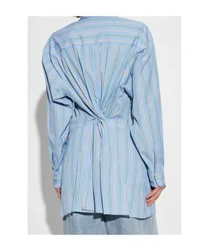 Etro Striped Poplin Shirt With Knot Detailing