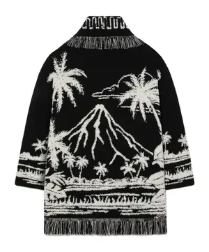 Alanui Palm Grove Tales Cardigan - Black