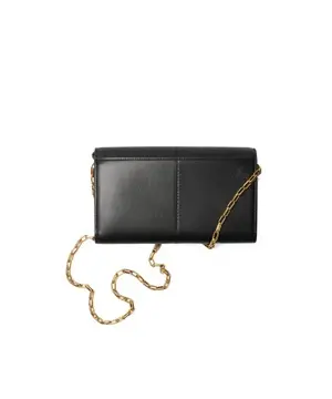 Burberry Snip Logo Embossed Chain-linked Wallet