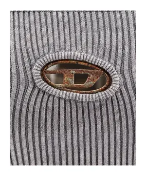 DIESEL® Oval D" Ribbed Sleeveless Top - Brown