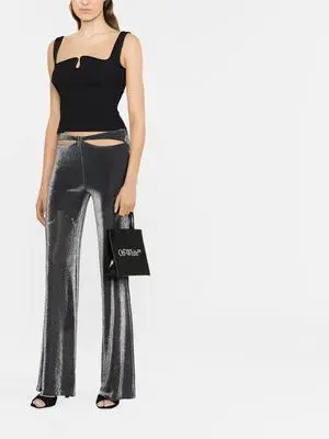 ROTATE BY BIRGER CHRISTENSEN Cut-out Wide-leg Pants