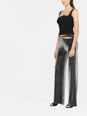 ROTATE BY BIRGER CHRISTENSEN Cut-out Wide-leg Pants