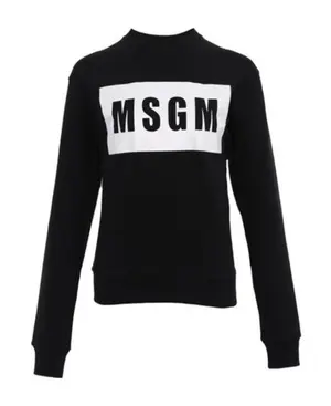 MSGM MSGM Logo Print Sweatshirt Black