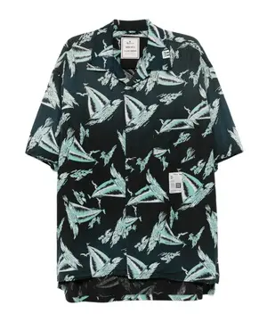 Mihara Yasuhiro Vintage Like Aloha Shirt - Black