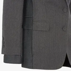 Fendi Single-breasted Striped Tailored Blazer - Gray
