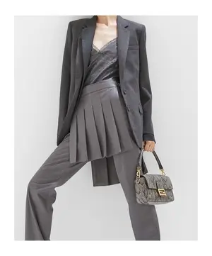 Fendi Single-breasted Striped Tailored Blazer - Gray