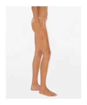 Burberry Checked Self-tied Bikini Bottoms - Nude