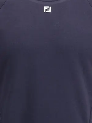 Fendi Ff Long Sleeved Crewneck Sweatshirt - Black