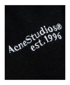 Acne Studios Long-sleeve Knitted Polo Shirt - Black