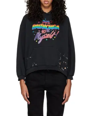 Balenciaga Logo Print Hoodie