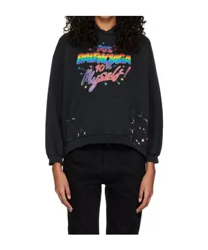 Balenciaga Logo Print Hoodie