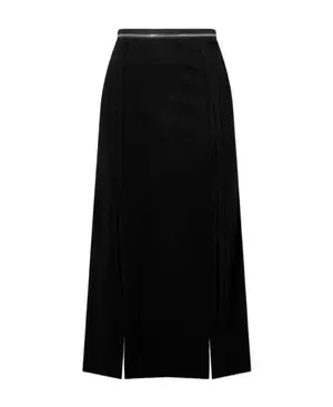 Helmut Lang Cut-out Zippered Midi Skirt - Black