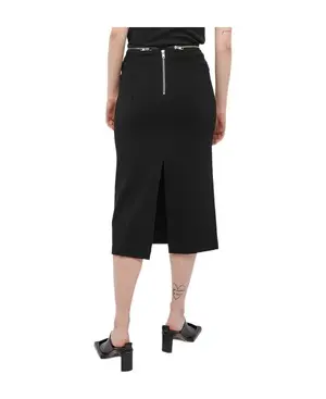Helmut Lang Cut-out Zippered Midi Skirt