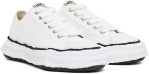 Mihara Yasuhiro Round-toe Lace-up Sneakers - White