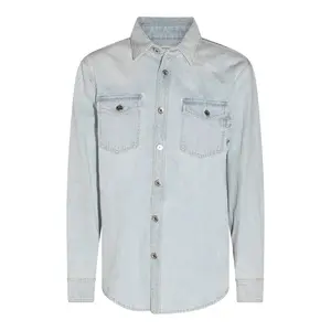 Bottega Veneta Extra Bleached Denim Overshirt - Light Blue