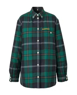 Burberry Checked Long-sleeve Shirt - Green